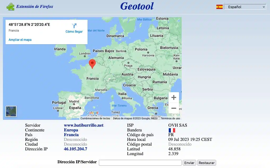 Cómo recibir información completa sobre una web con Flagfox en Firefox